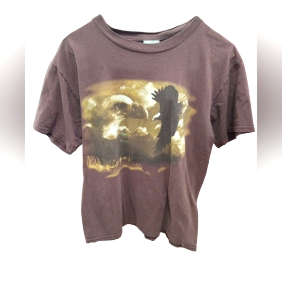 Tultex | Shirts | Vintage Tultex Brown Short Sleeve Tee With Eagle ...
